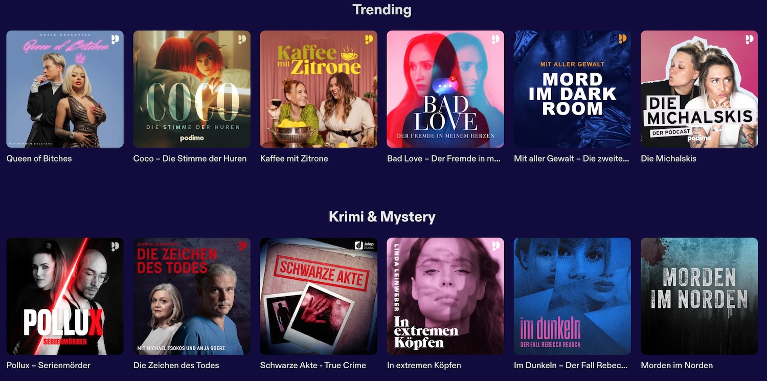 Podimo Podcasts und Hörbücher im Test 2025